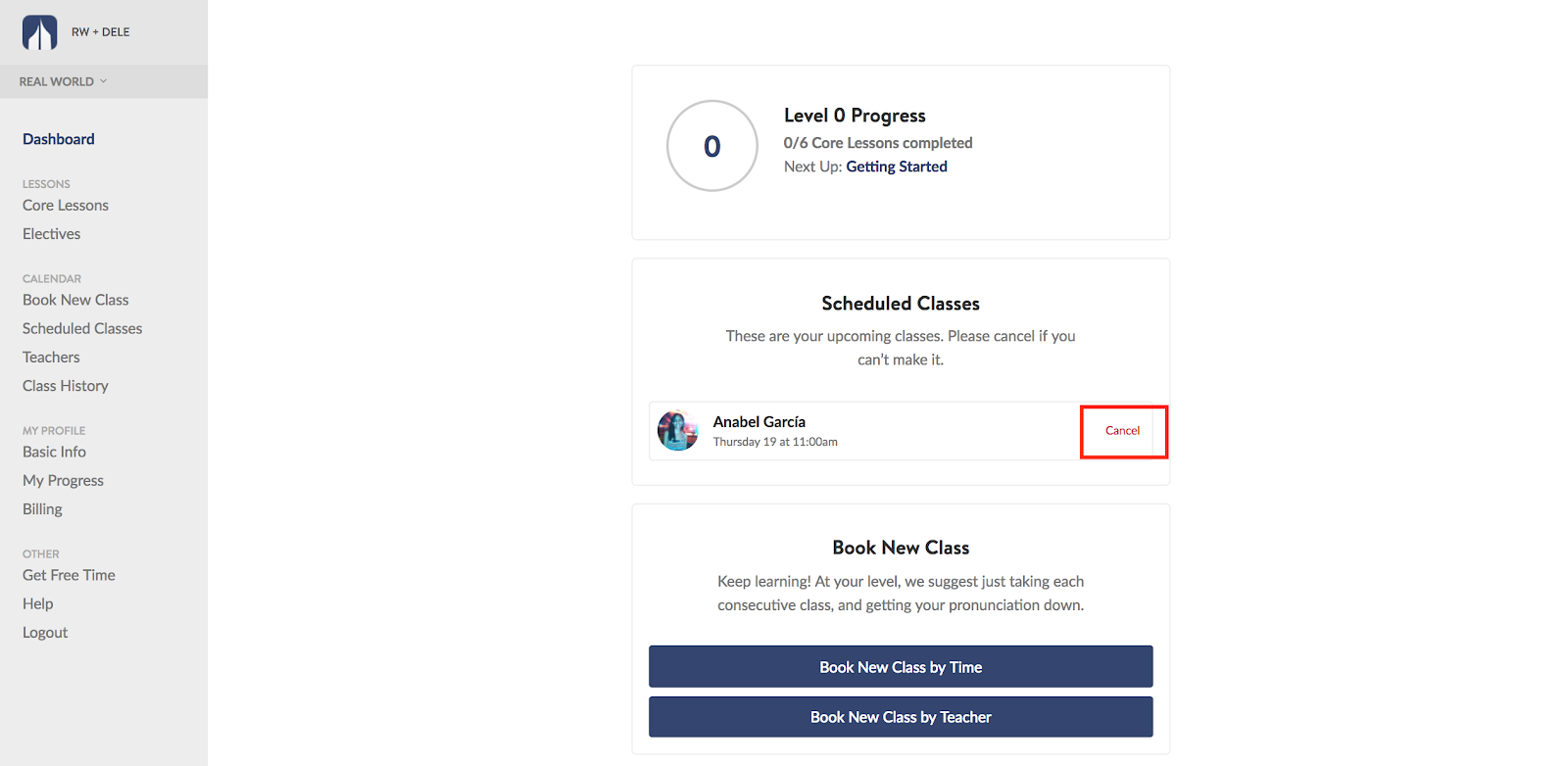 How do I cancel a class? - BaseLang